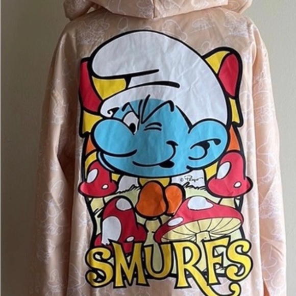 Smurfs | Jackets & Coats | Rare Smurfs Anorak Windbreaker Jacket | Poshmark
